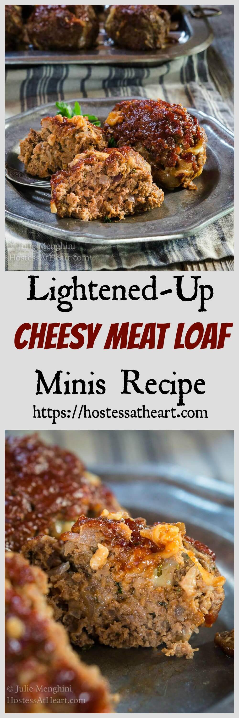 Lightened-Up Cheesy Meat Loaf Minis - Hostess At Heart