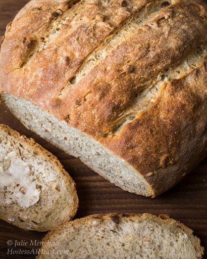 Simple Rustic Loaf Bread Recipe - Hostess At Heart