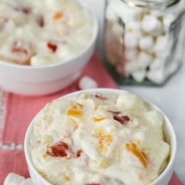 Easy Tropical Fruit Cocktail Salad (Sweet & Creamy Dessert) - Hostess ...