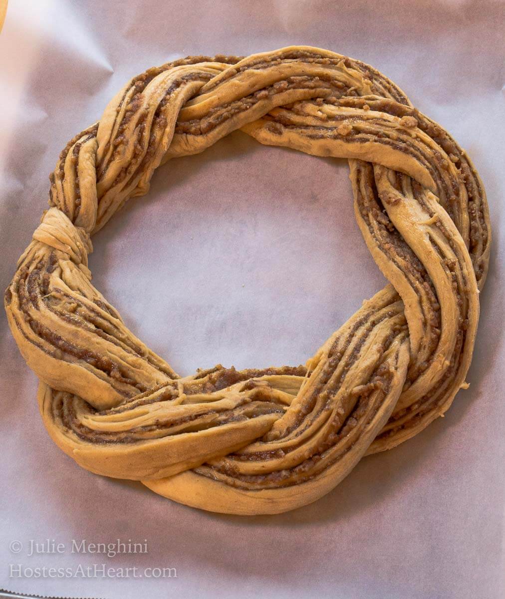 Sweet Nut Christmas Bread Wreath Recipe (Braided) - Hostess At Heart