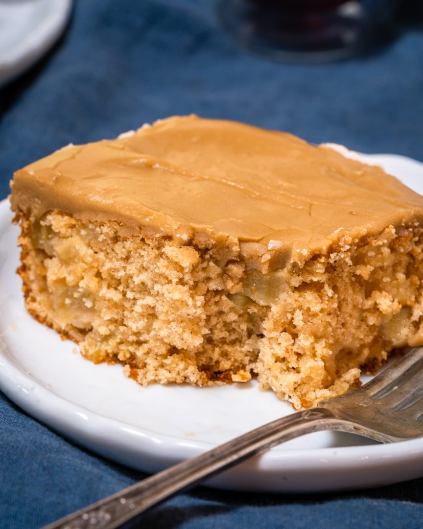 Apple Spice Cake with Caramel Icing Recipe - Hostess At Heart