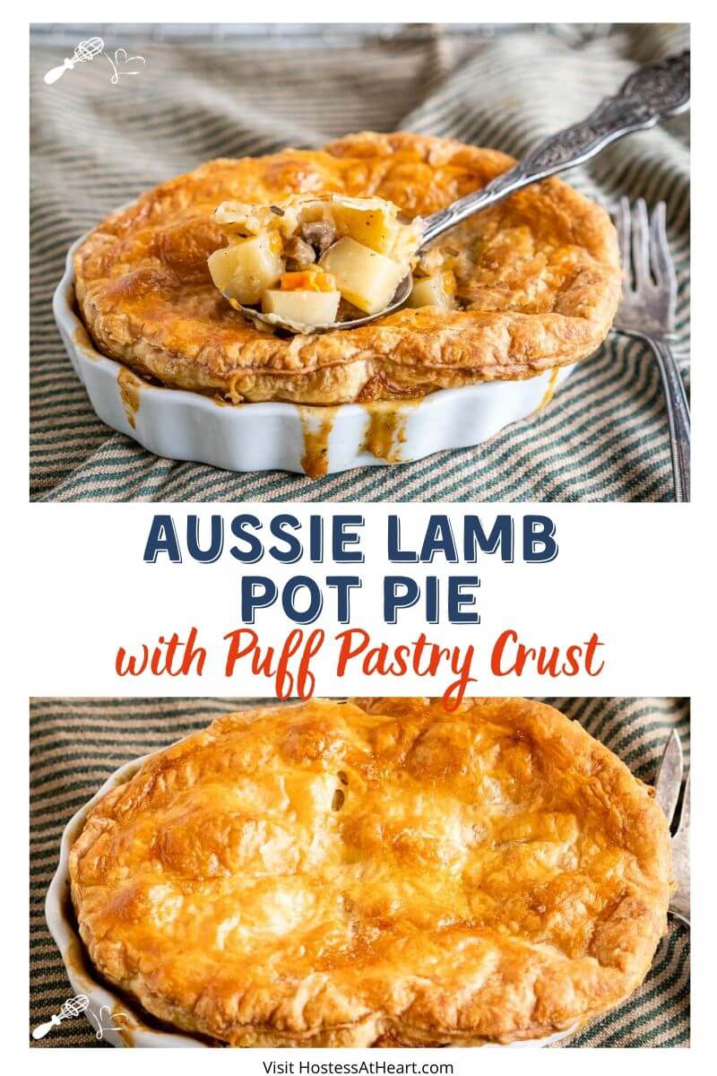 Easy Lamb Pot Pie with Puff Pastry Crust - Hostess At Heart