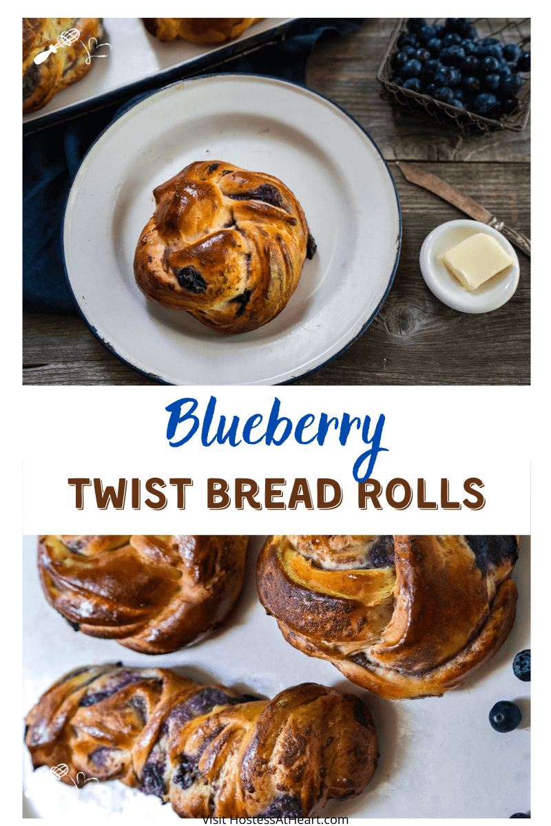 Blueberry Twist Bread Rolls Recipe - Hostess At Heart