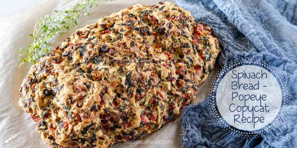 Spinach Bread Recipe - Popeye Bread Copycat - Hostess At Heart