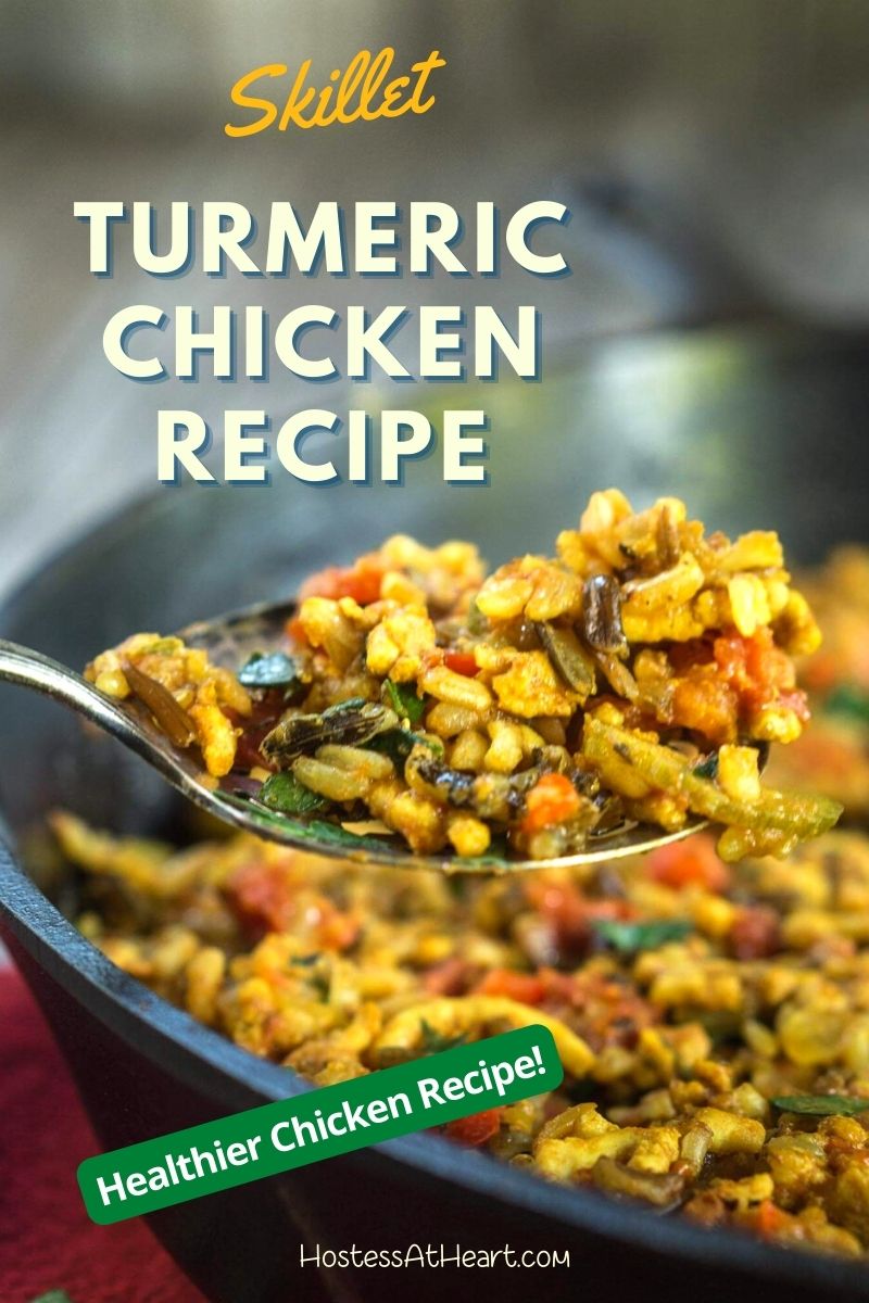 Turmeric Chicken with Wild Rice Skillet Recipe - Hostess At Heart