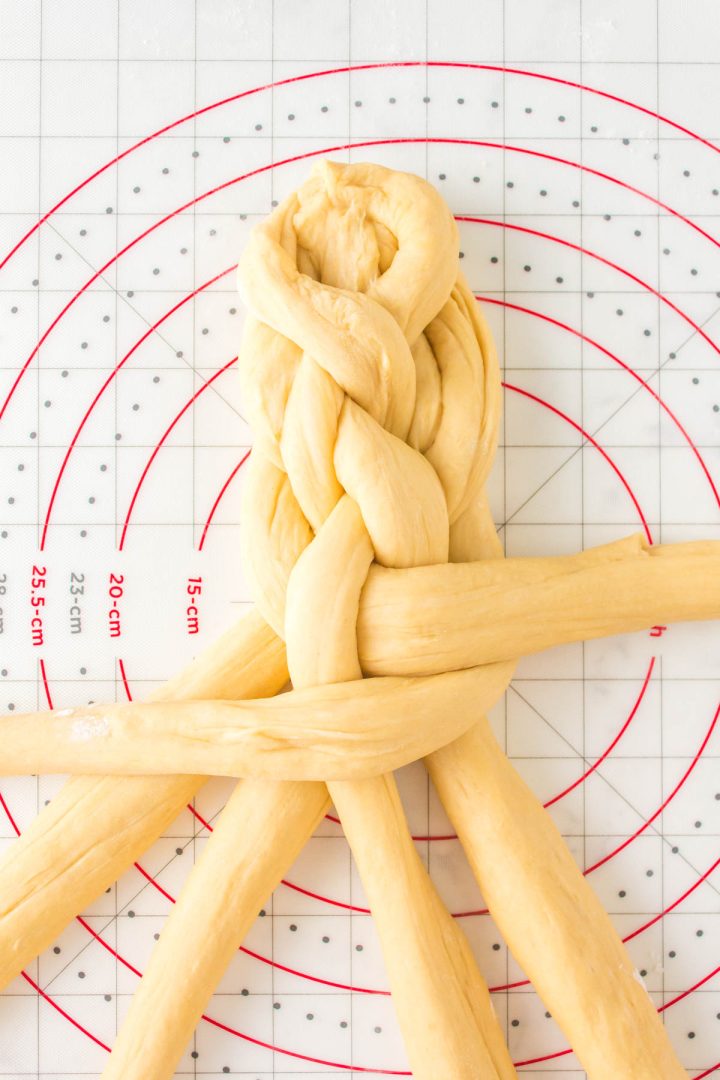 6 Strand Braided Challah Bread Recipe - Hostess At Heart