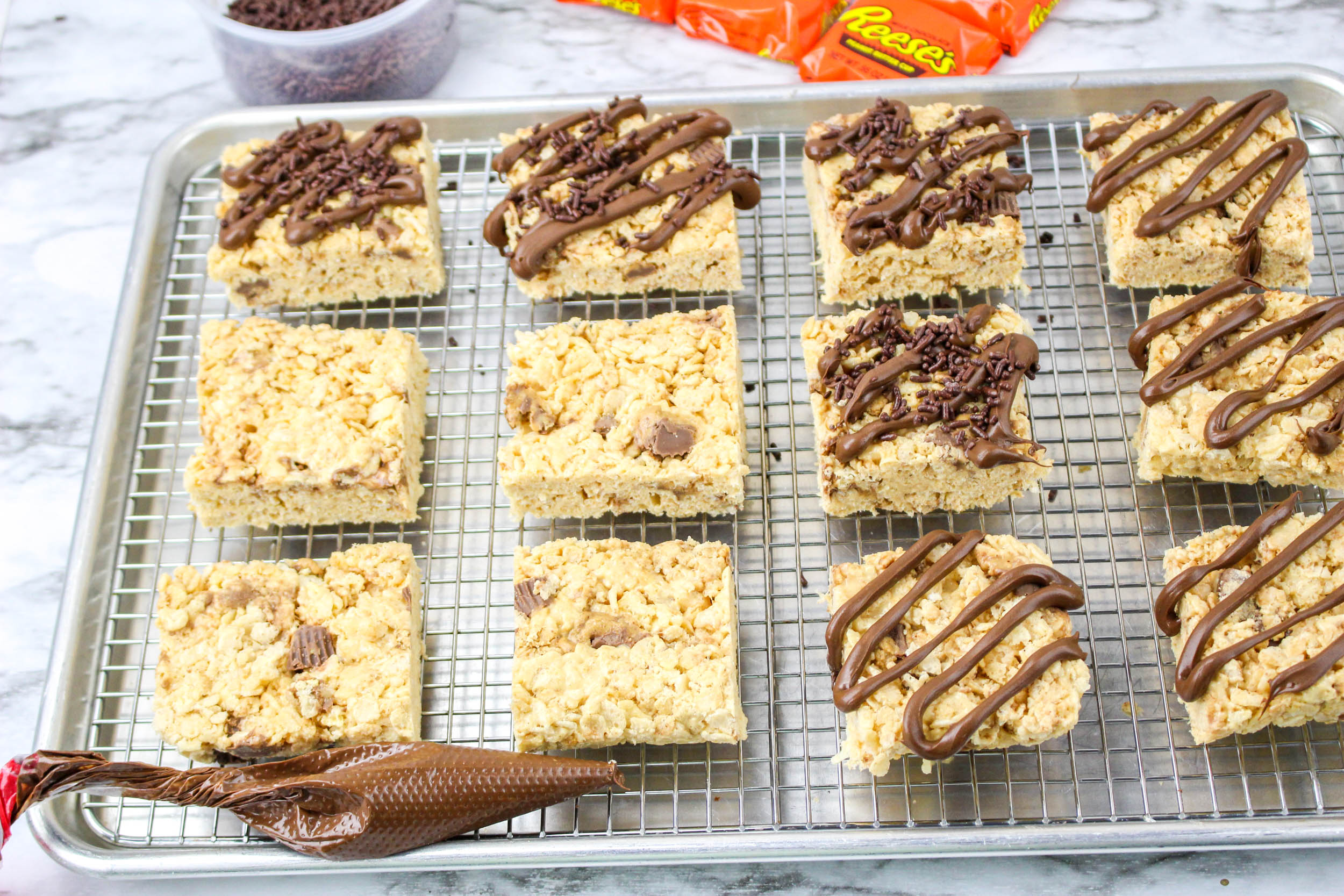 Peanut Butter Rice Krispie Treats Recipe - Hostess At Heart