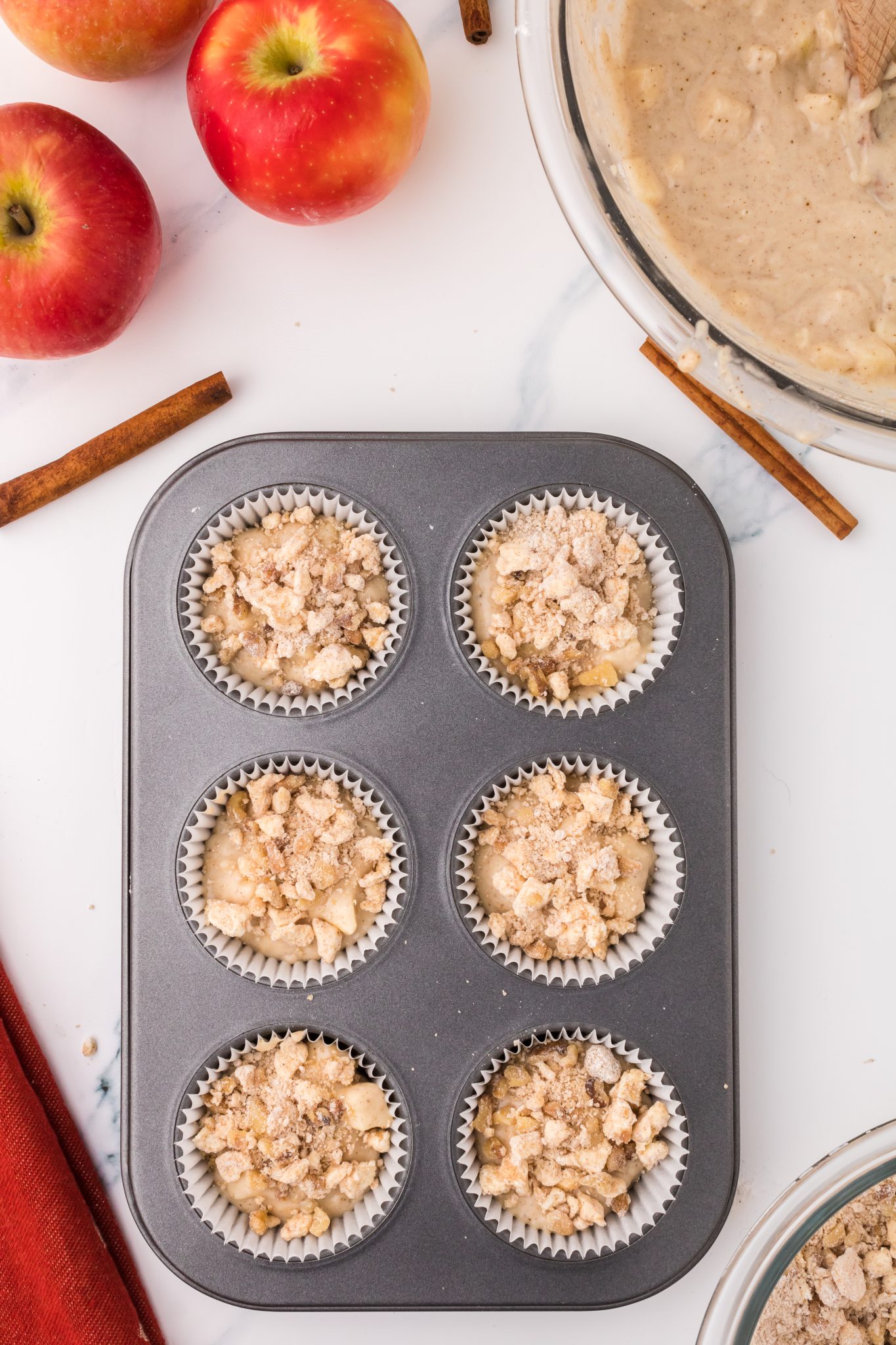 Apple Muffin Recipe (with Crumble Topping) - Hostess At Heart