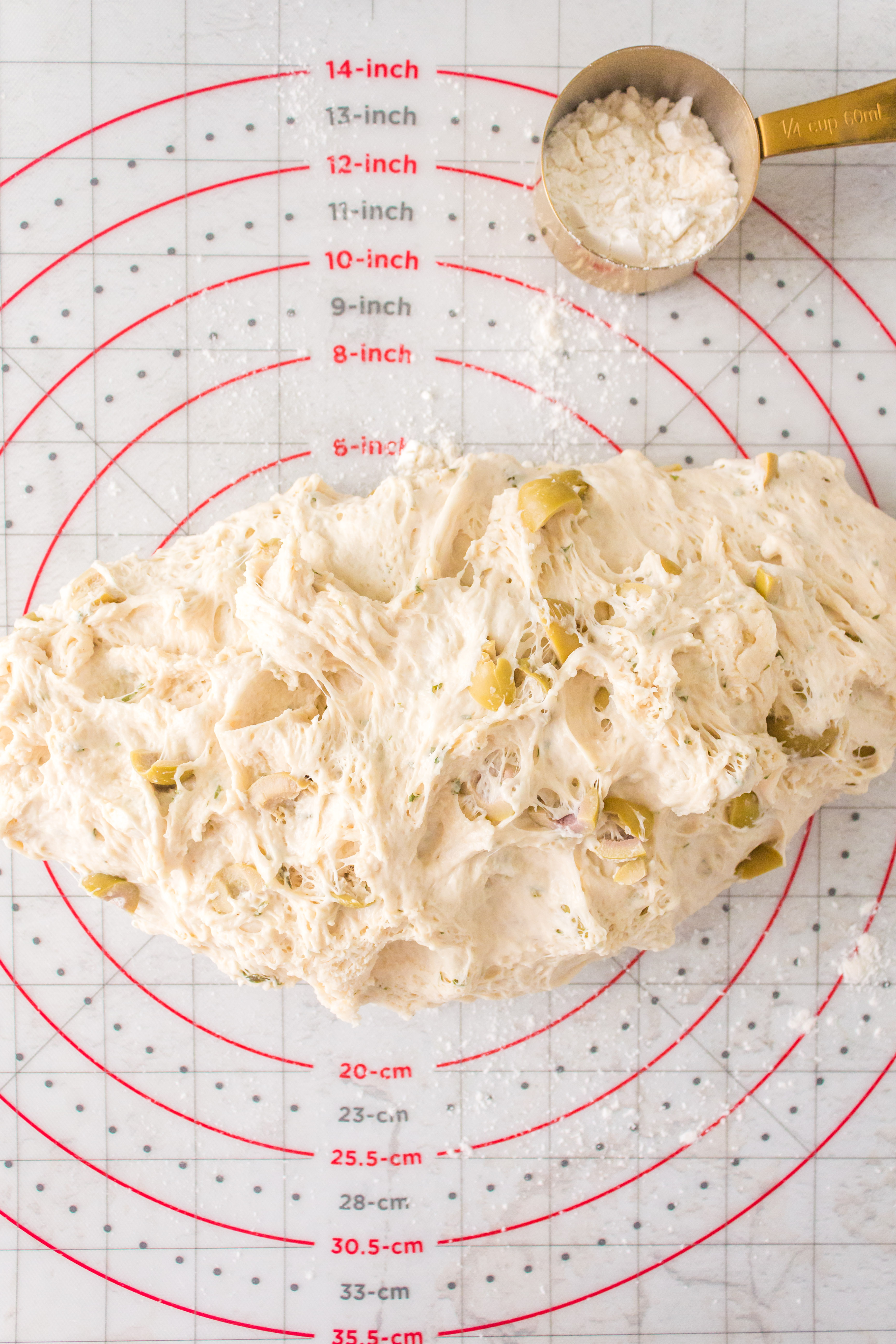 Easy Homemade Green Olive Bread Recipe (No Knead) - Hostess At Heart