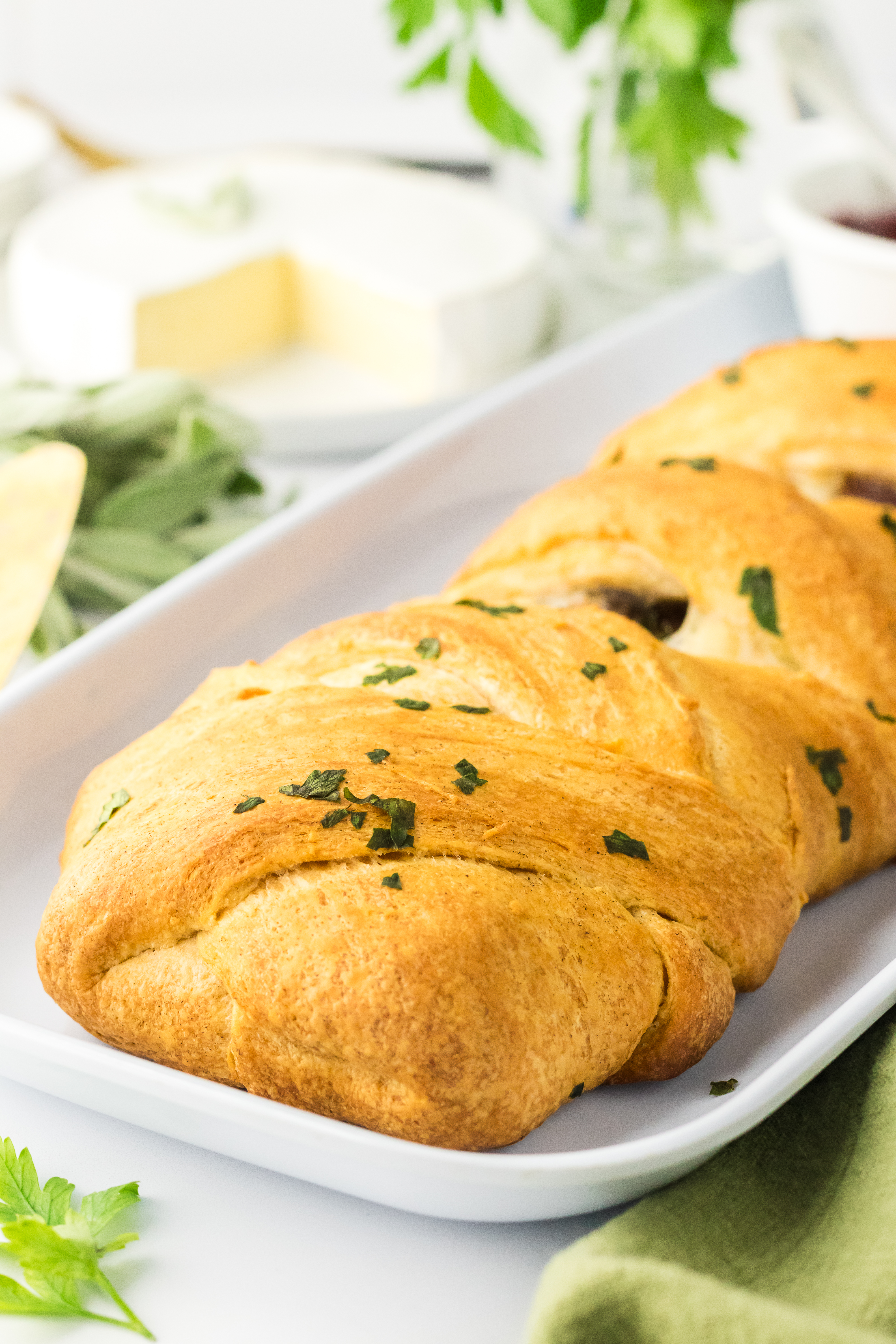 Turkey and Cheese Crescent Roll Braid (Leftovers Recipe) - Hostess At Heart