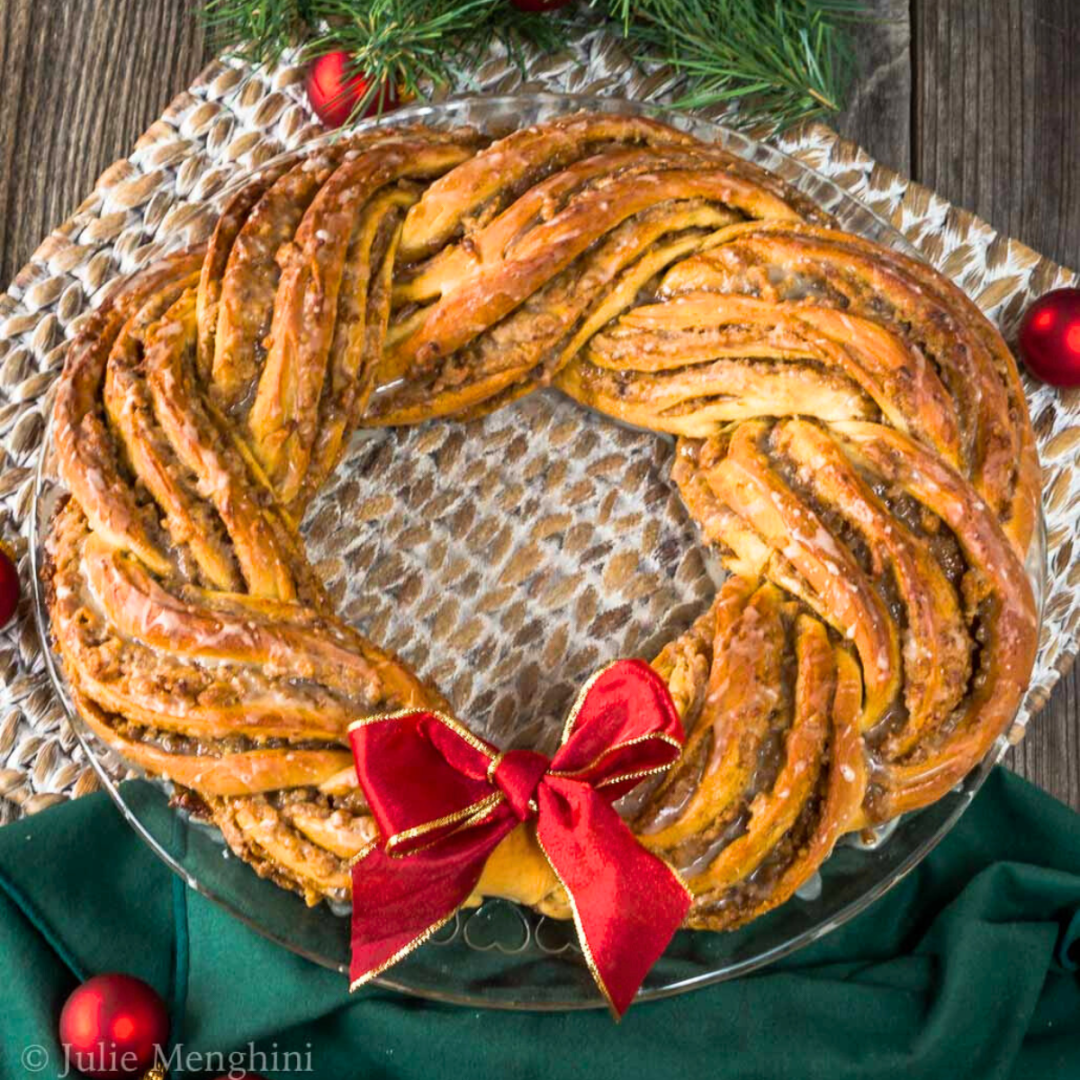 Sweet Nut Christmas Bread Wreath Recipe (Braided) - Hostess At Heart