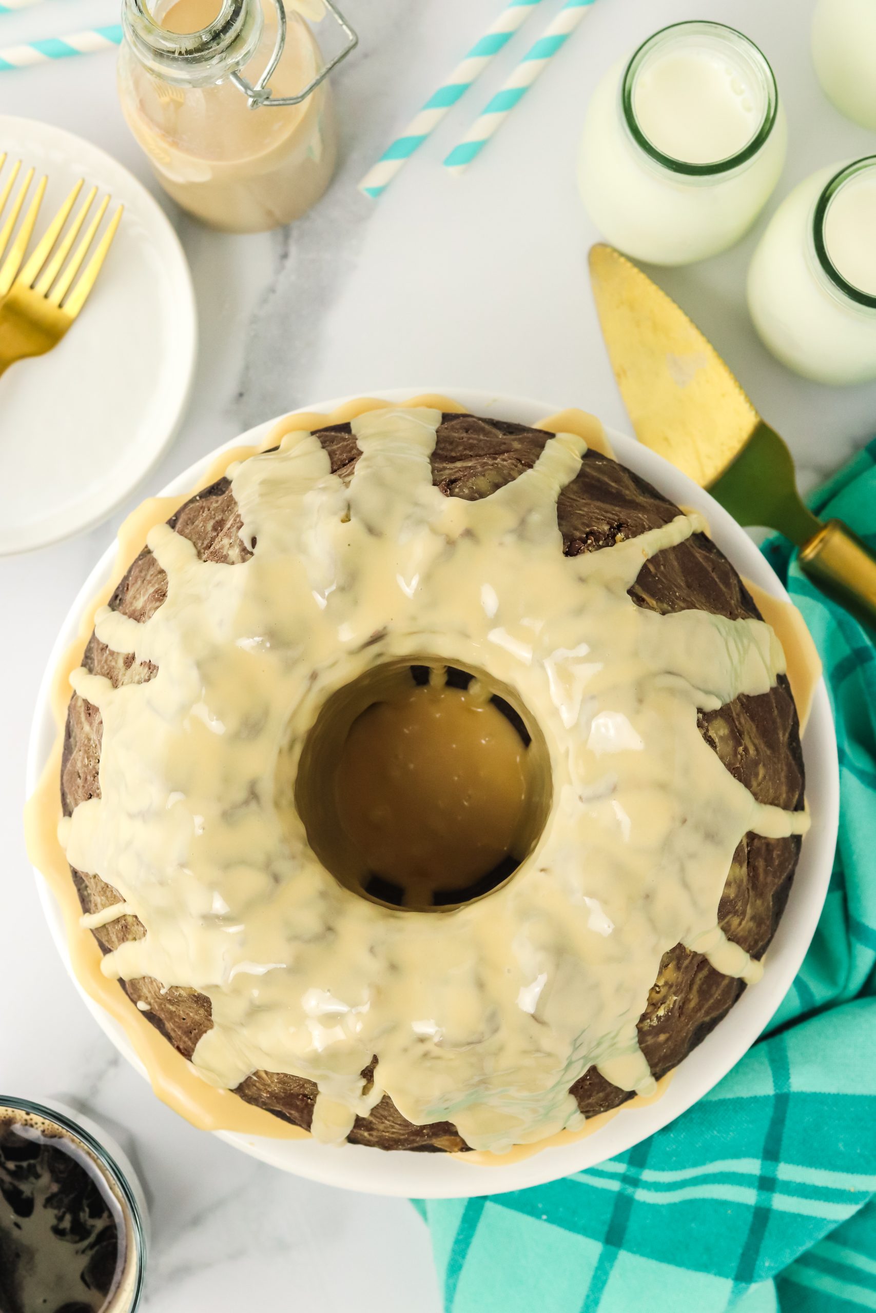 Best Chocolate Stout Bundt Cake (with Irish Cream Glaze) - Hostess At Heart