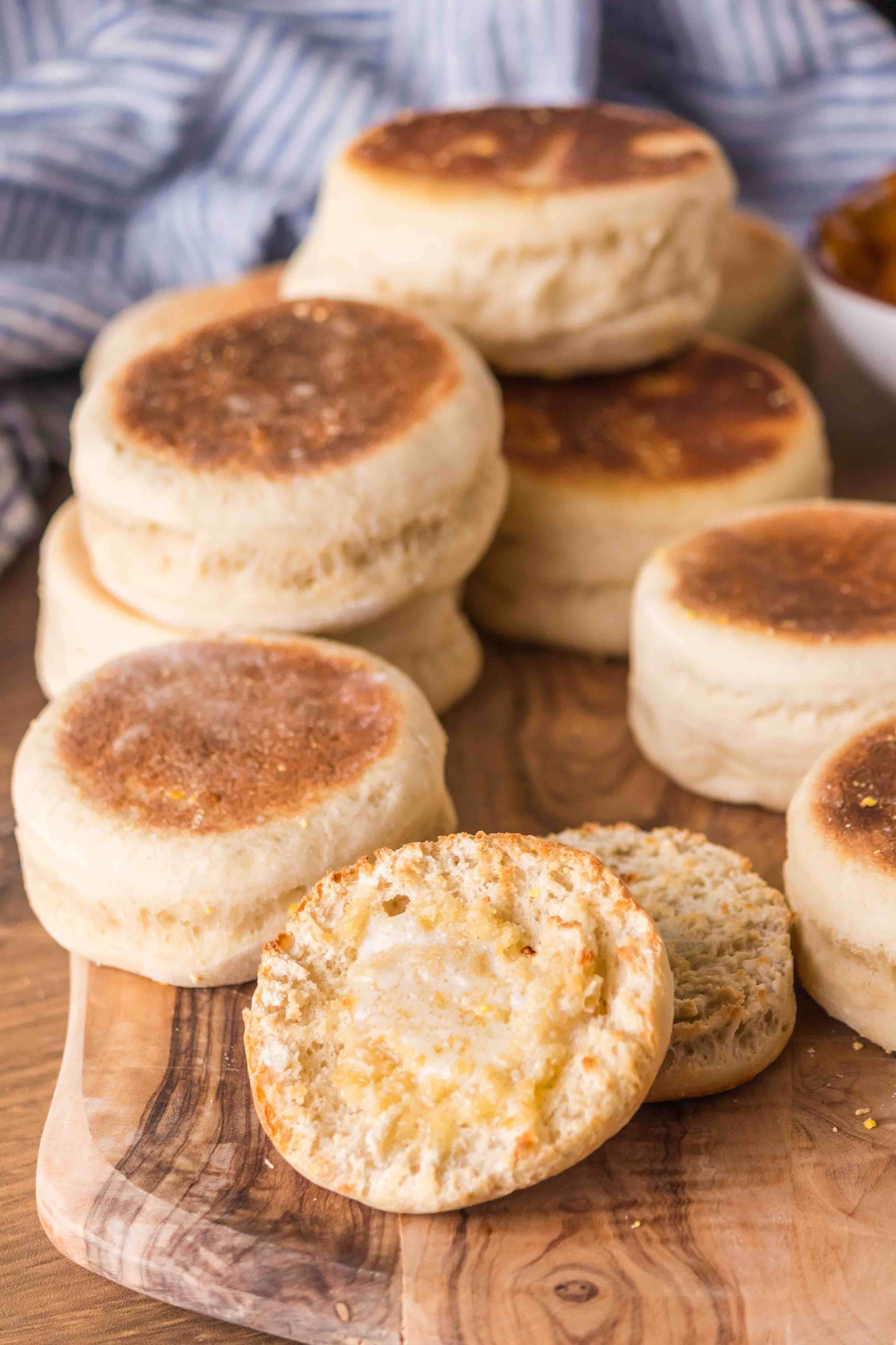 Homemade Sourdough English Muffins Recipe (No-Knead) - Hostess At Heart