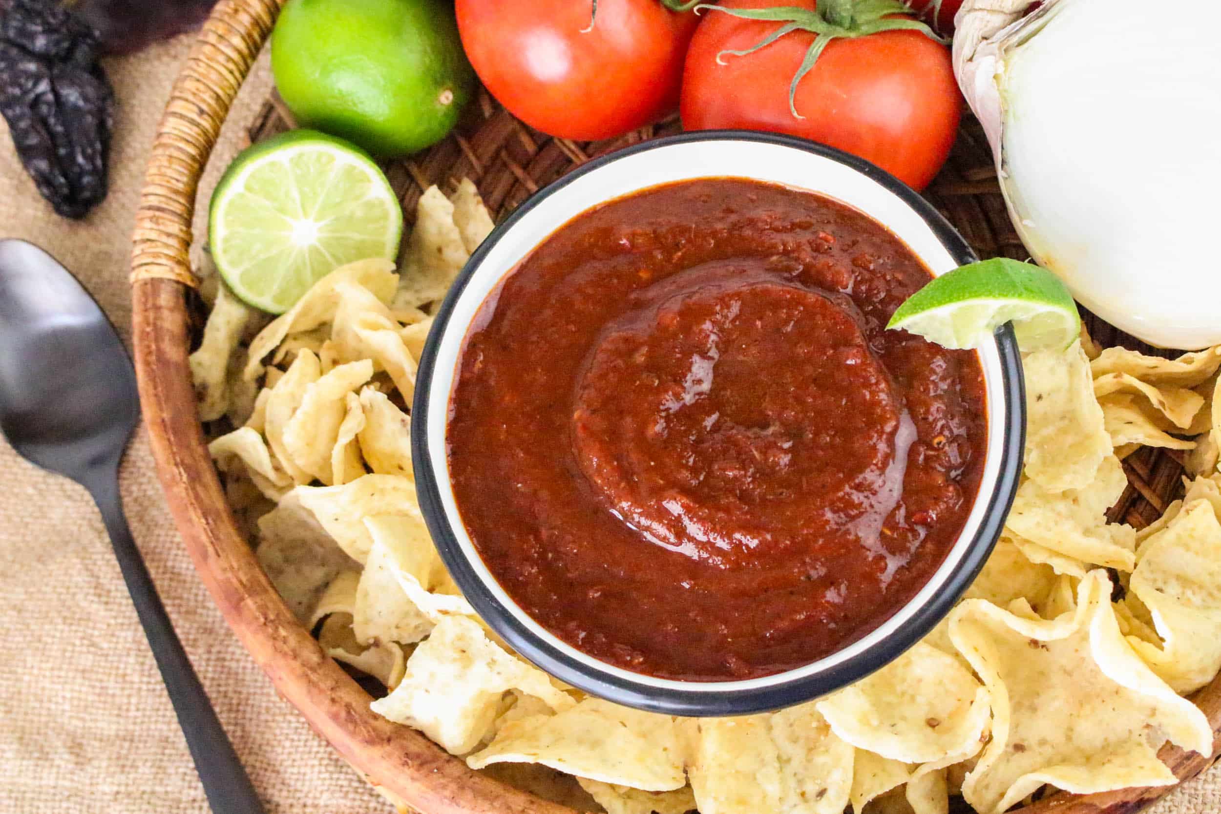 Homemade Salsa Roja Recipe: Easy Red Salsa with Dried Chiles - Hostess ...