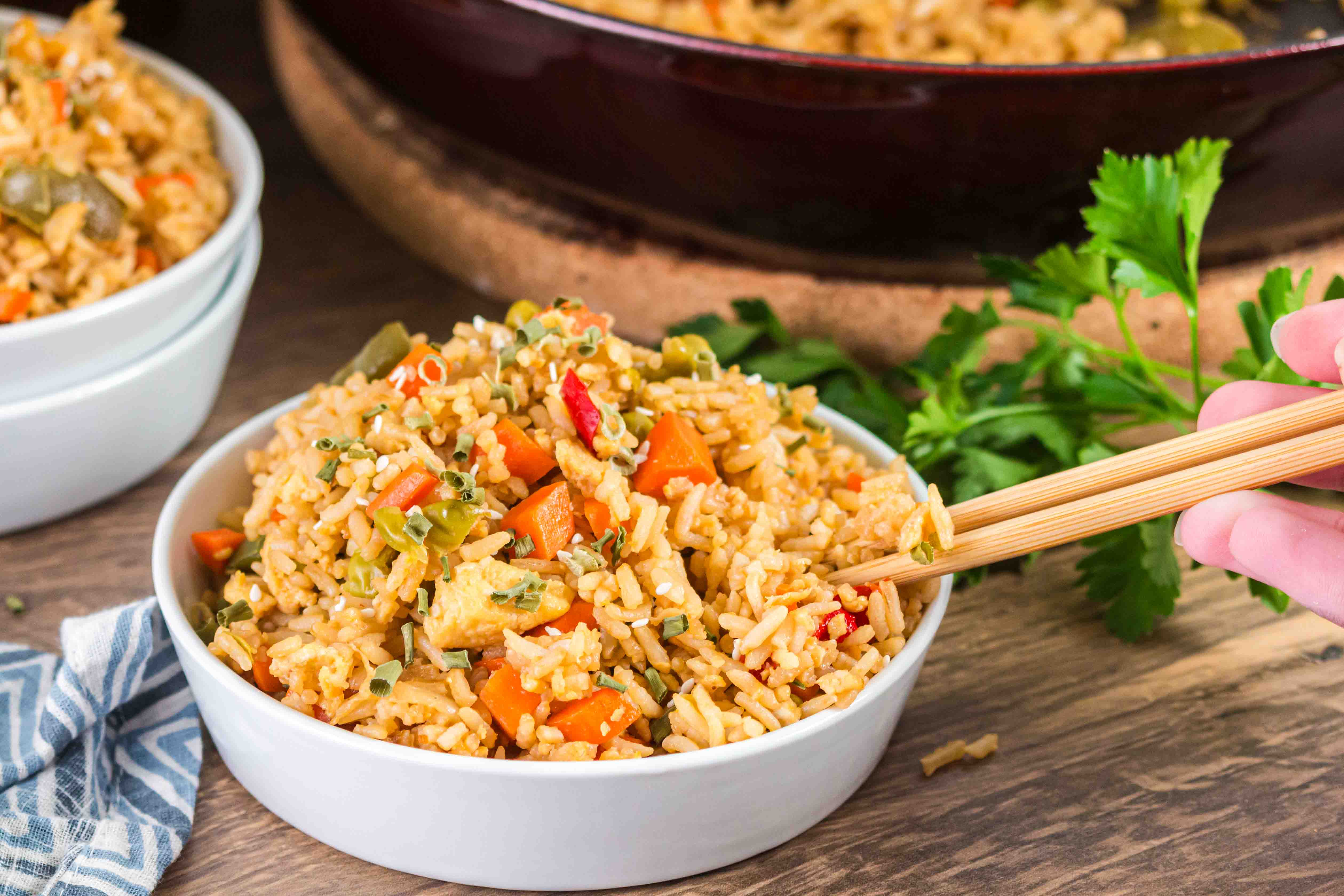 Simple Fried Rice Recipe with Egg - Hostess At Heart
