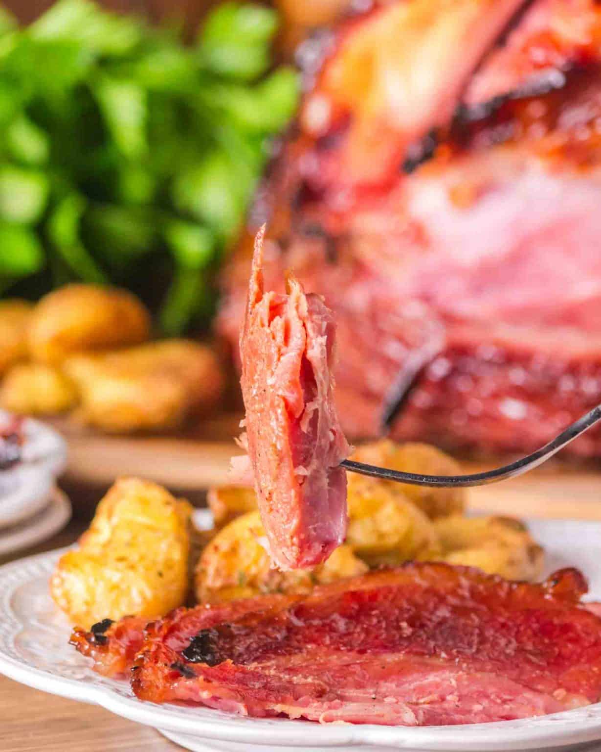 Honey Baked Ham Recipe with Brown Sugar Glaze - Hostess At Heart